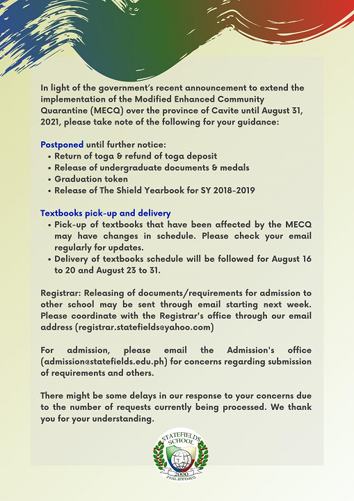 Statefields School, Inc. : Parent Portal